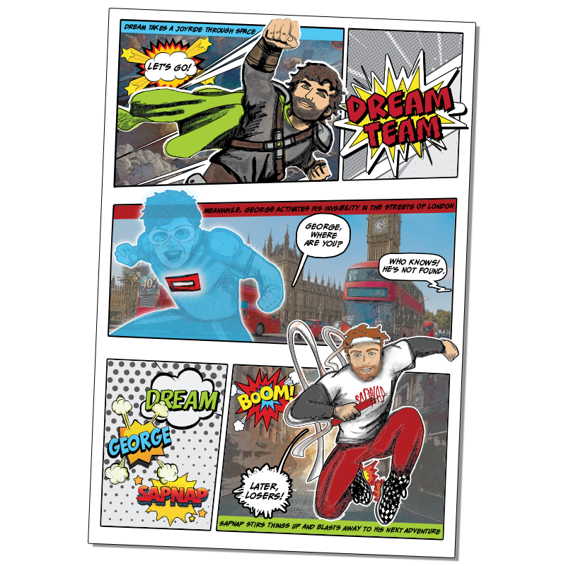 Dream Team Comic Strip Poster